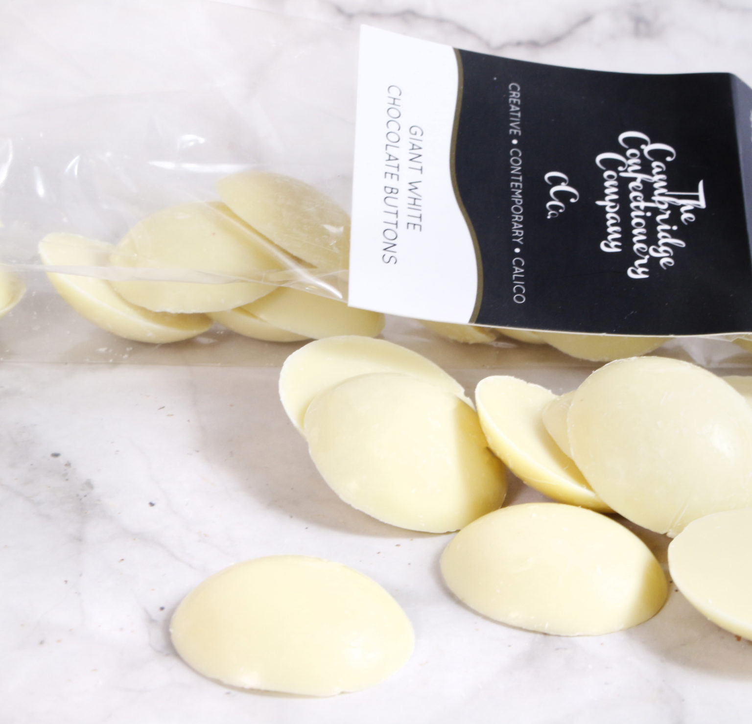 White Chocolate Buttons- The Cambridge Confectionery Company