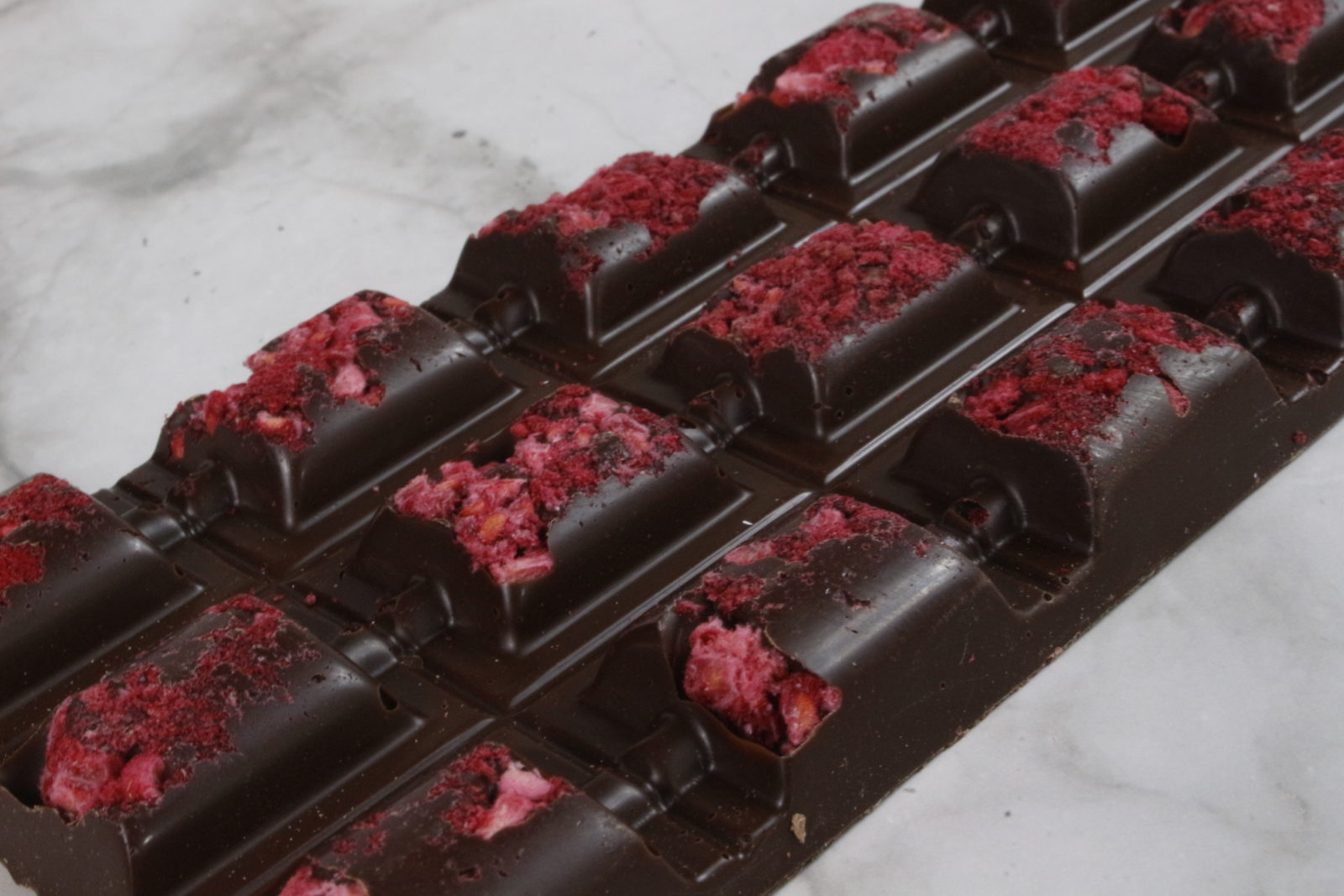 Dark Chocolate Raspberry Barrel Bar The Cambridge Confectionery Co.