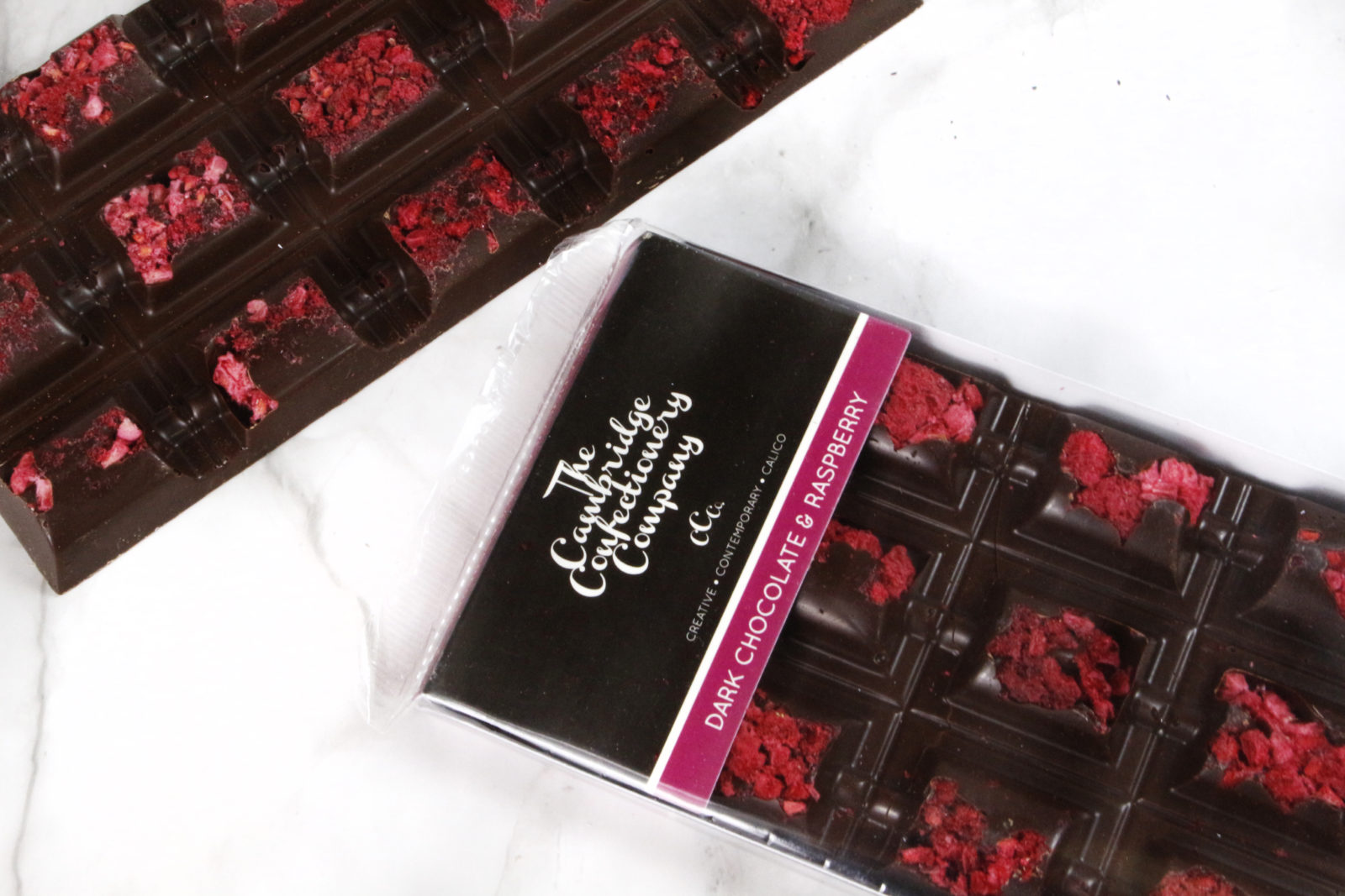 Dark Chocolate Raspberry Barrel Bar The Cambridge Confectionery Co.