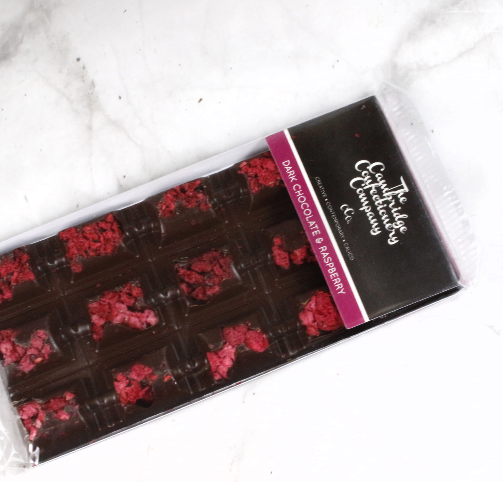Dark Chocolate Raspberry Barrel Bar The Cambridge Confectionery Co.