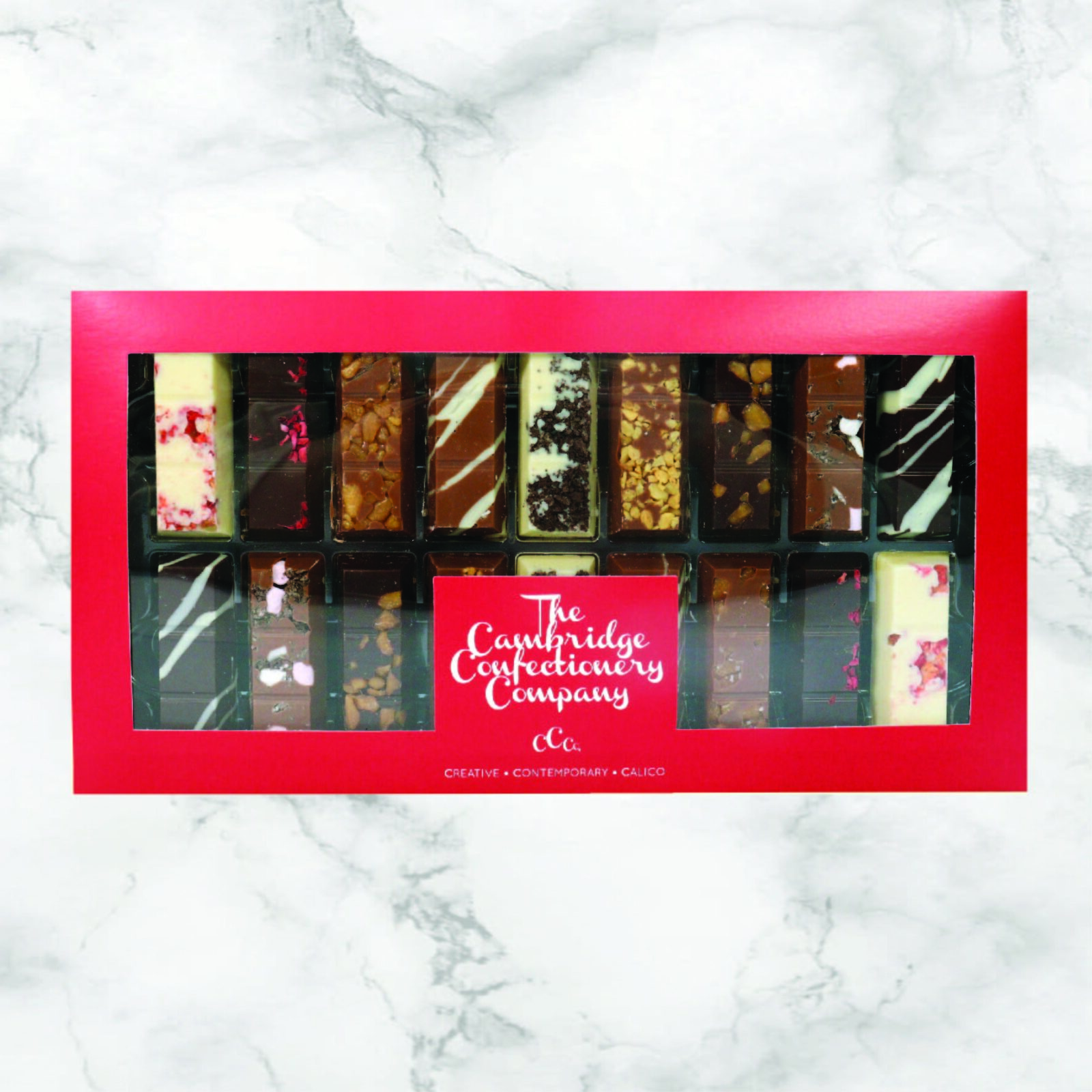 Luxury Solid Chocolate Fingers Red Gift Box - The Cambridge ...