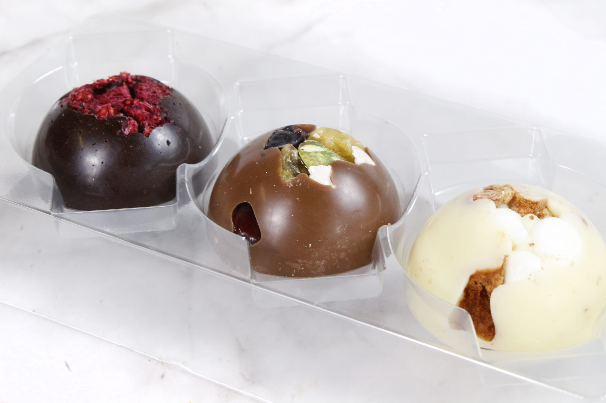 3 Chocolate Domes Mini Gift Box V2 - The Cambridge Confectionery Company