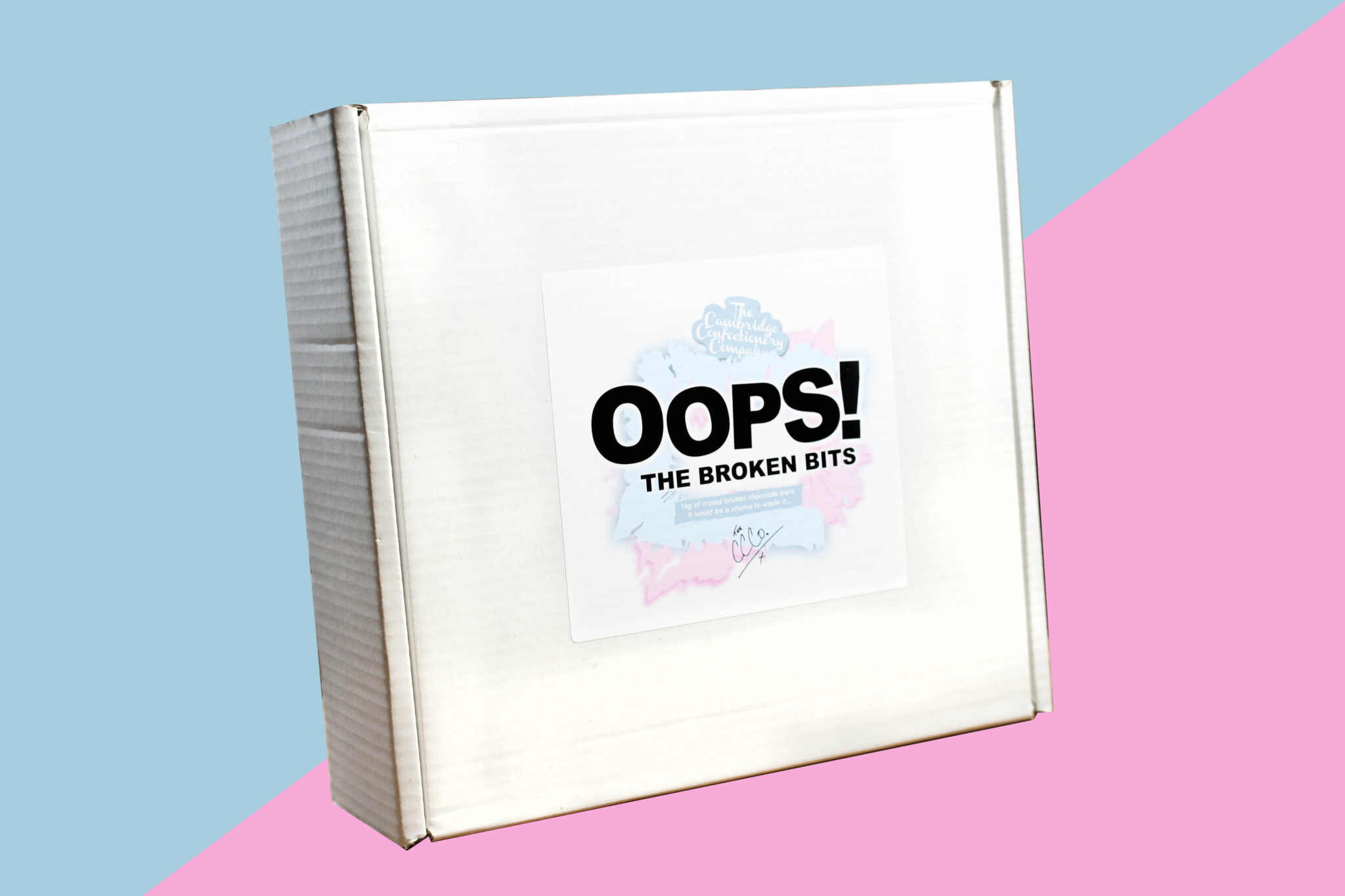 "OOPS" Broken Chocolate 1KG Box - The Cambridge Confectionery Company