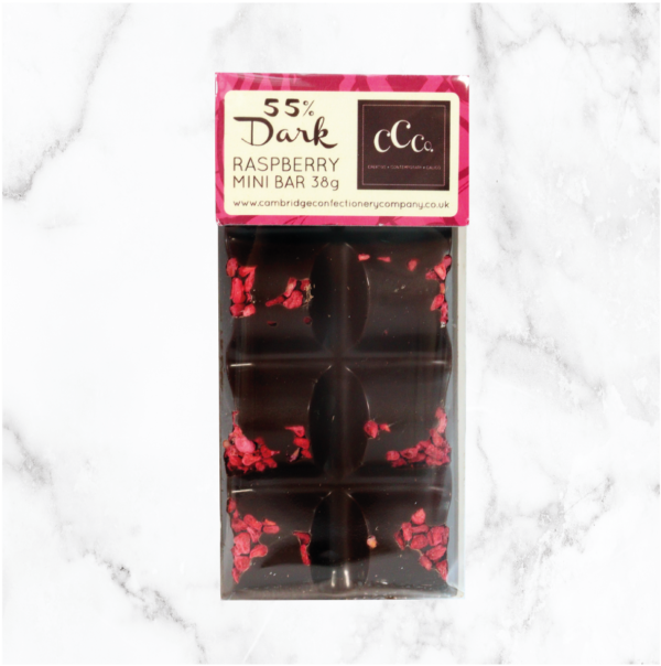 Dark Chocolate Raspberry Mini Bar - The Cambridge Confectionery Company